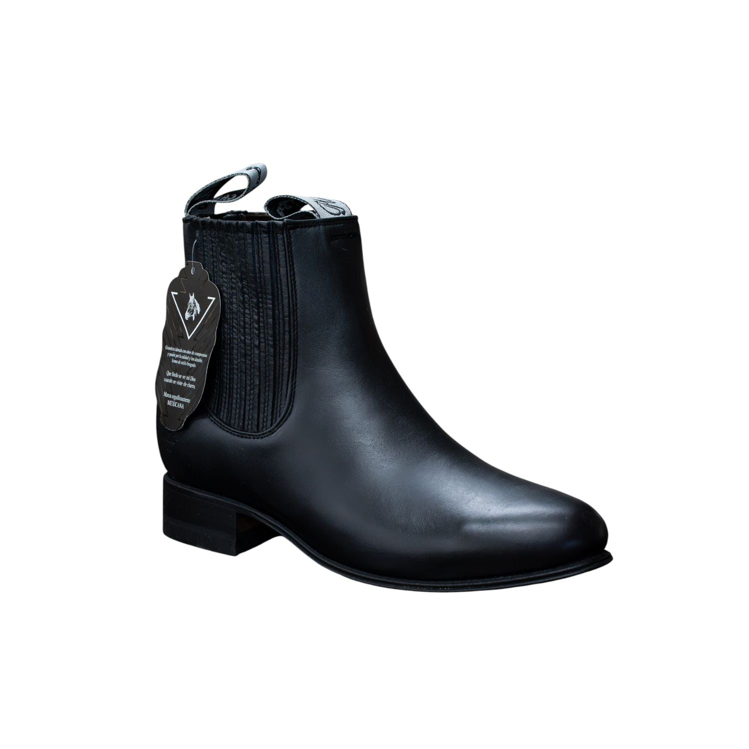 El Canelo Botin Charro Pelibuey Negro cj NE – Rivera Western Wear