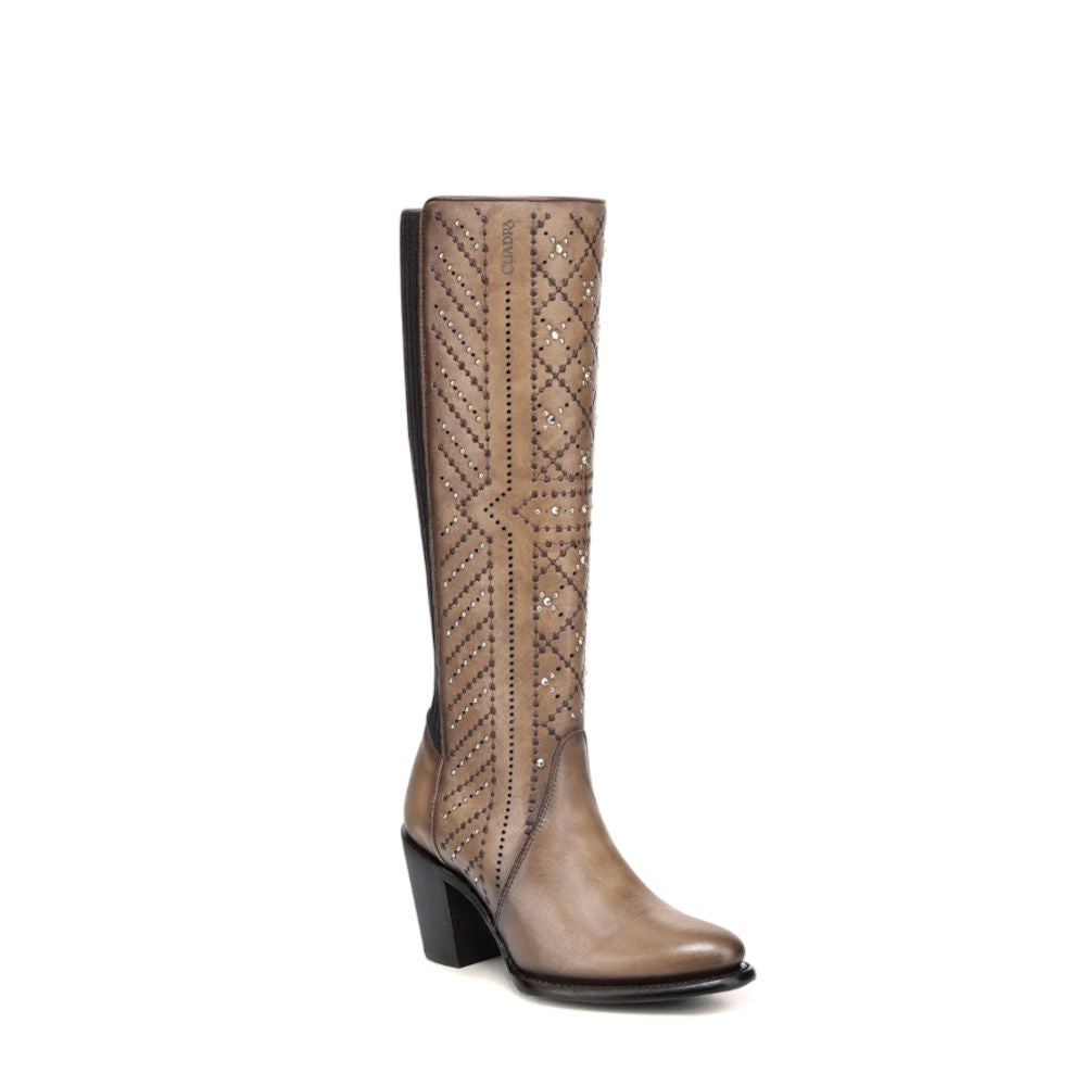 Botas Altas Cuadra Dama Almendra 4V24RS cj 258 – Rivera Western Wear