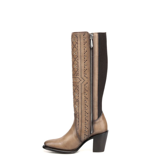 Botas Altas Cuadra Dama Almendra 4V24RS cj 258 – Rivera Western Wear