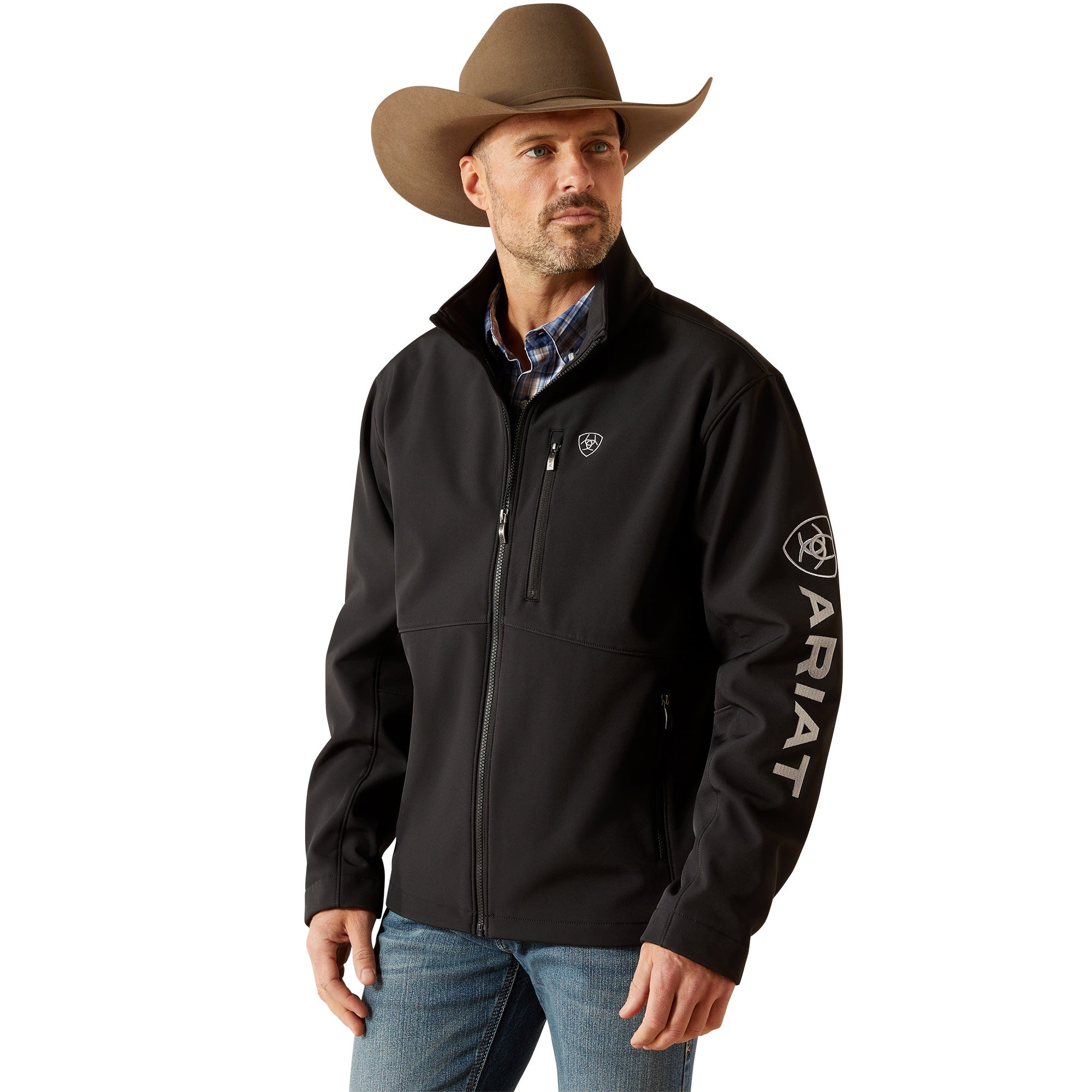 Ariat Chamarra Logo Softshell Black 10062578 – Rivera Western Wear